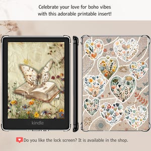 Kindle Insert for Clear Case Printable, Colorsoft Paperwhite Basic ...