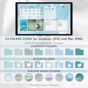 EDITABLE Desktop Wallpaper Organizer Blue Template | Weekly Schedule ...