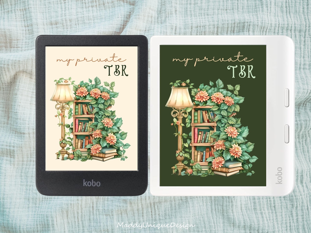 Kobo Lockscreen, Kobo Libra Colour, Kobo Clara Colour, Floral Green ...