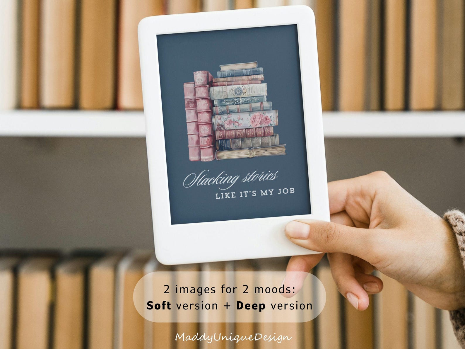 Kobo Lockscreen Stacked Books, Kobo Libra Colour, Kobo Clara Colour ...