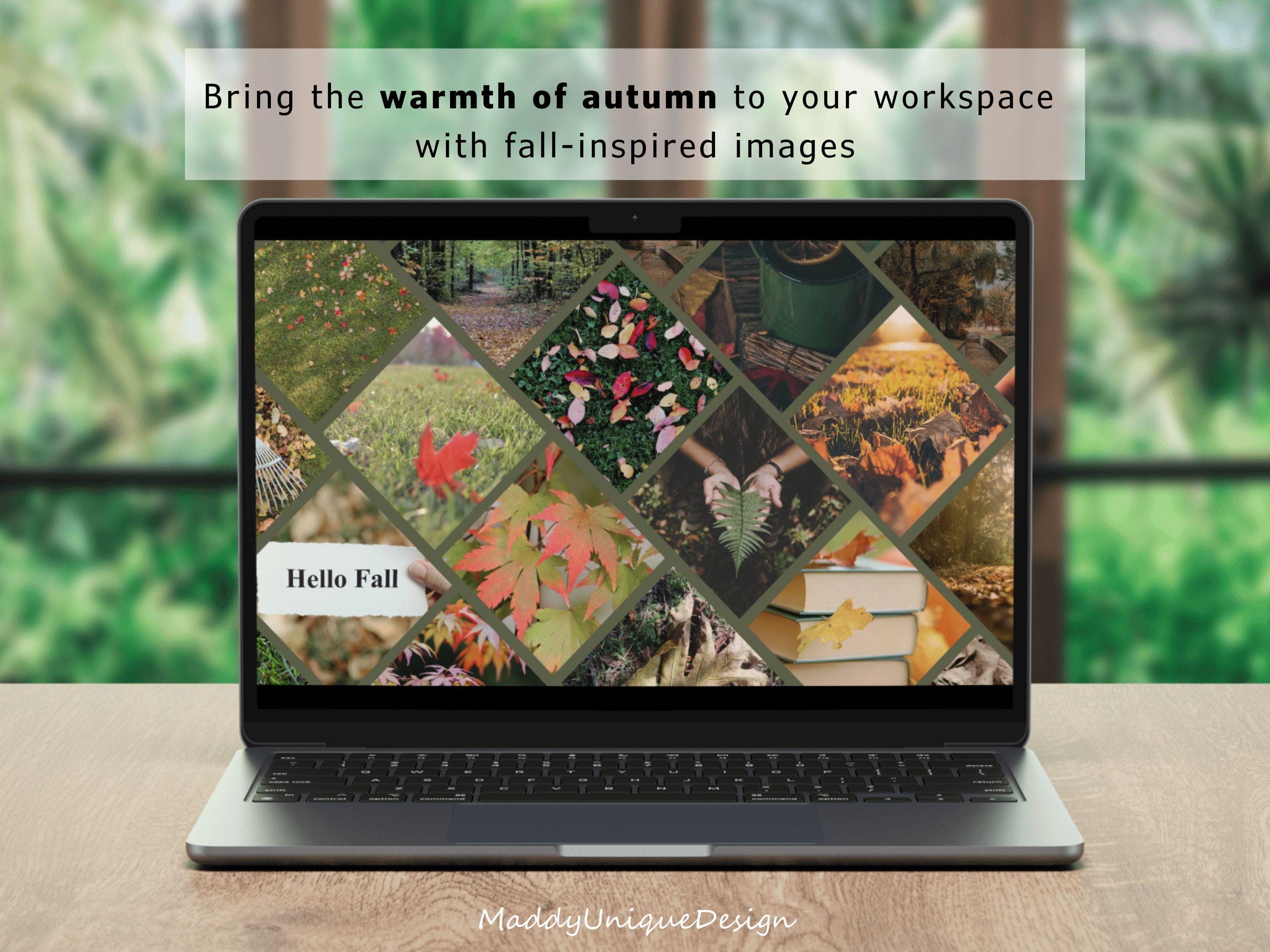 Fall Desktop Wallpapers, Autumn Collage Laptop Background, Aesthetic ...