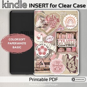 Kindle Insert for Clear Case Printable, Colorsoft Paperwhite Basic ...