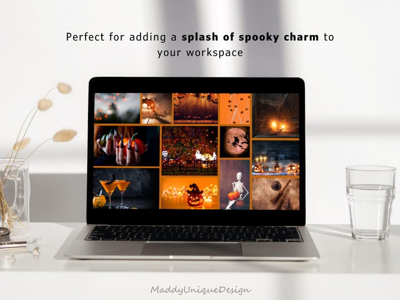 Halloween Desktop Wallpapers, Spooky Collage Laptop Background, Fall ...