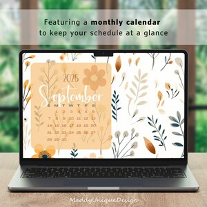 2025 Floral Desktop Calendar Wallpaper, Botanical Monthly Calendar ...