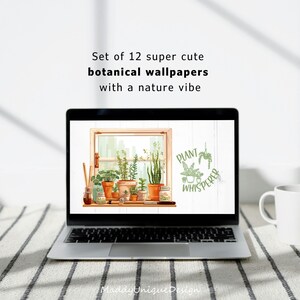 Botanical Desktop Wallpaper Plant Lover Desktop Background Nature ...