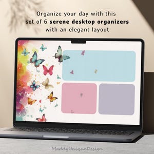 Butterfly Desktop Organizer Wallpaper Set for Computer and Laptop ...