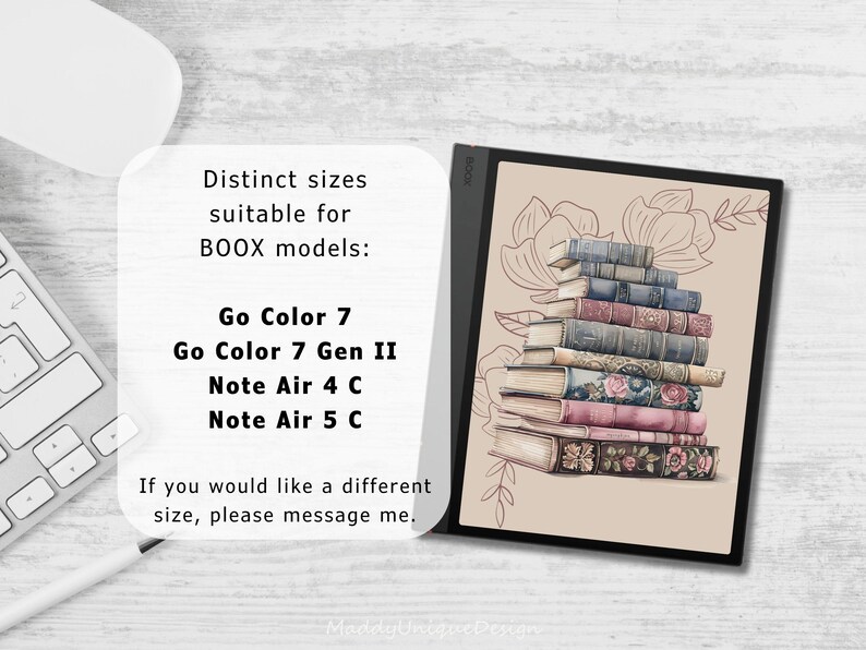 Wallpapers for BOOX Go Color 7 & BOOX Note Air, Floral Lockscreens ...