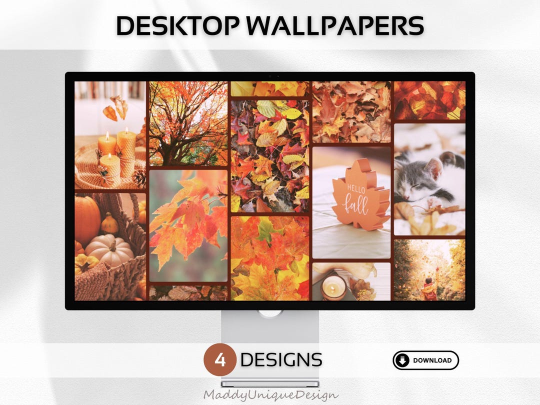 Fall Desktop Wallpapers, Autumn Collage Laptop Background, Aesthetic ...
