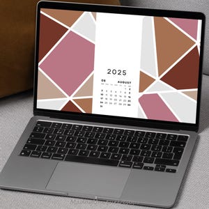 2025 Calendar Boho Desktop Wallpaper, Monthly Calendar Background for ...