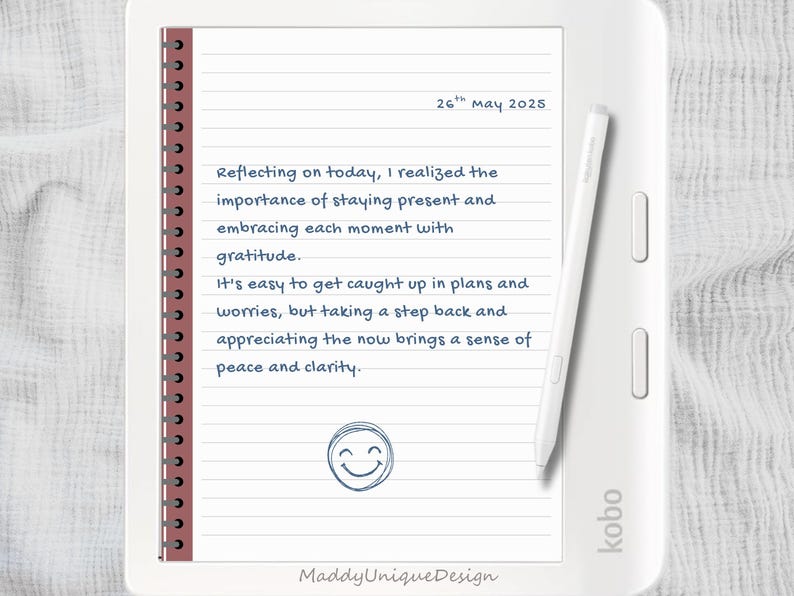 Digital Diary for Kobo Libra Colour: Girly Lined Journal Note Taking ...