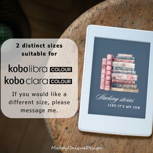 Kobo Lockscreen Stacked Books, Kobo Libra Colour, Kobo Clara Colour ...