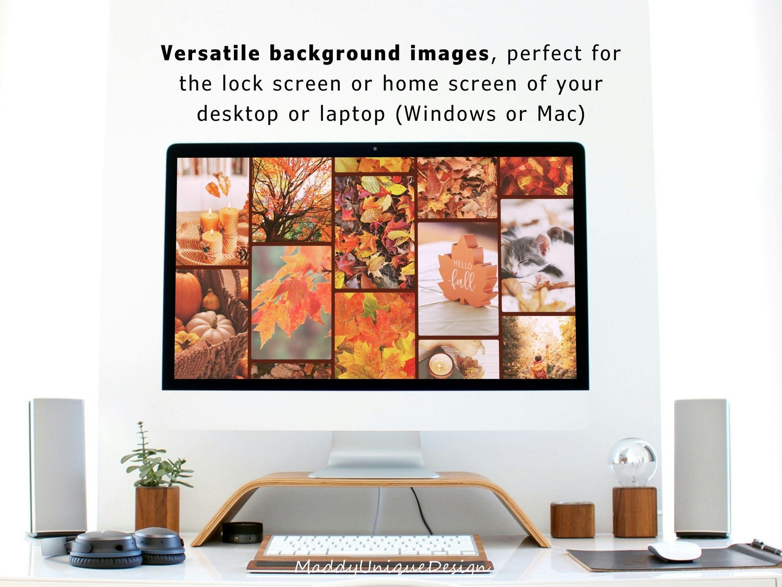 Fall Desktop Wallpapers, Autumn Collage Laptop Background, Aesthetic ...