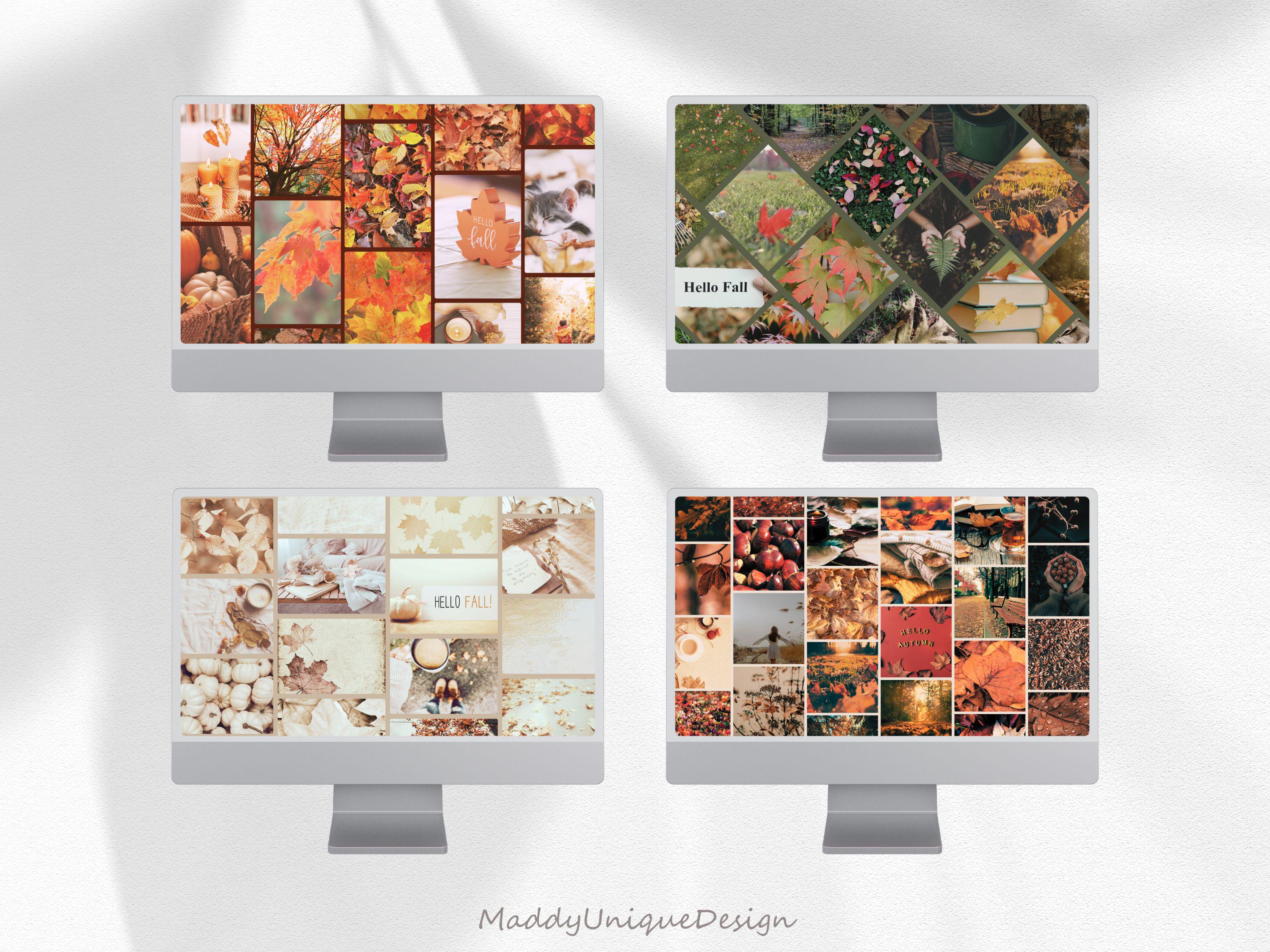 Fall Desktop Wallpapers, Autumn Collage Laptop Background, Cozy ...