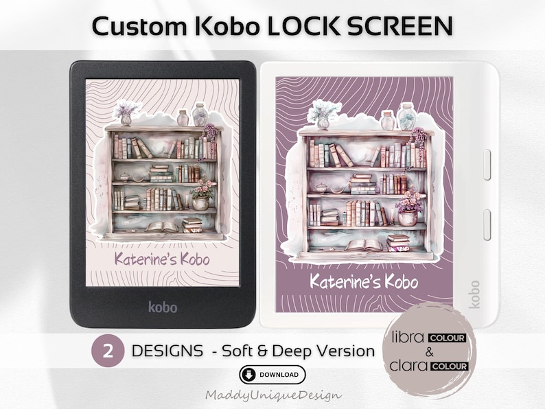 Kobo Lock Screen CUSTOM, Kobo Libra Colour, Kobo Clara Colour, Ebook ...