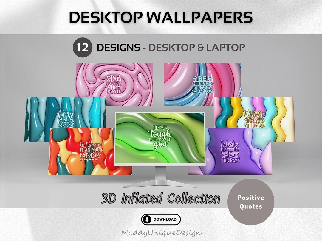 3D Desktop Wallpaper, Inflated Laptop Wallpaper, 3D Desktop Background ...
