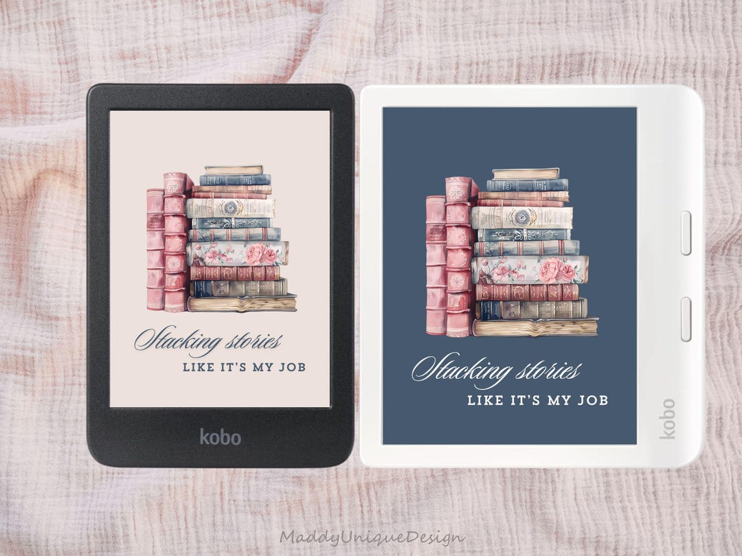 Kobo Lockscreen Stacked Books, Kobo Libra Colour, Kobo Clara Colour ...
