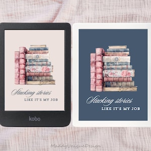 Kobo Lockscreen Stacked Books, Kobo Libra Colour, Kobo Clara Colour ...