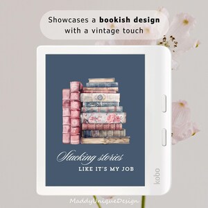 Kobo Lockscreen Stacked Books, Kobo Libra Colour, Kobo Clara Colour ...