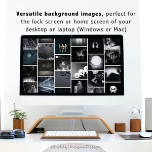 Halloween Desktop Wallpapers, Spooky Collage Laptop Background, Fall ...