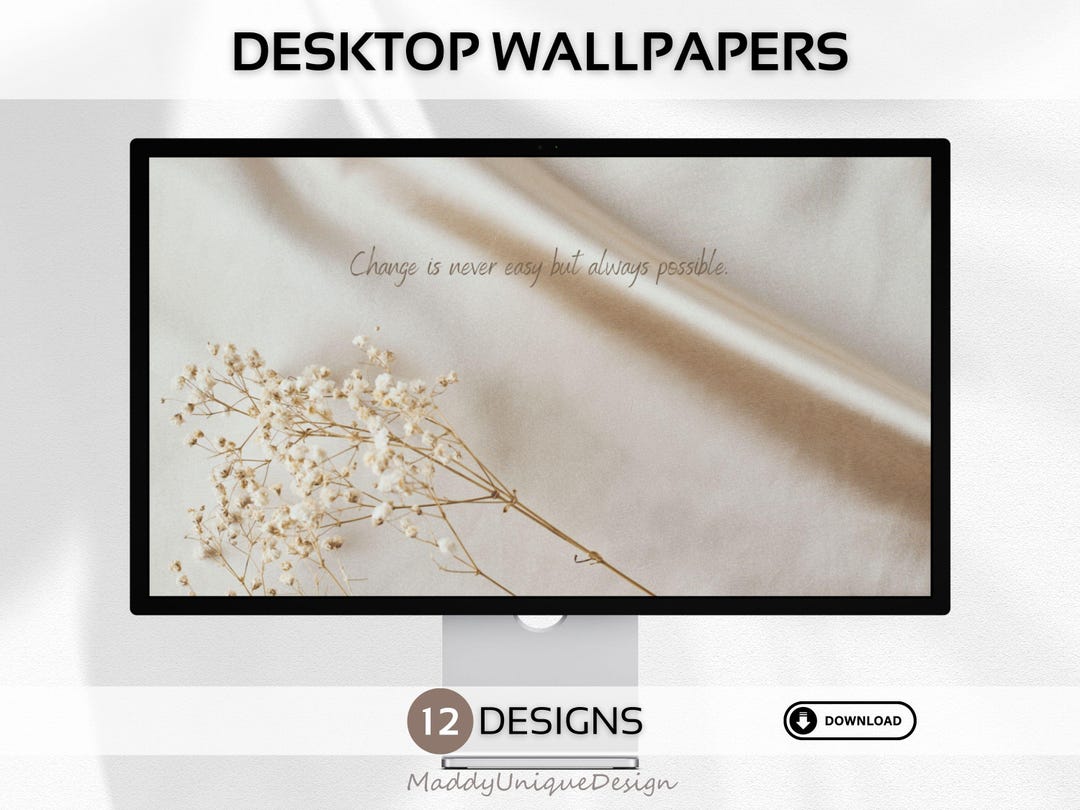 Floral Desktop Wallpapers, Minimalist Background for Mac and PC ...