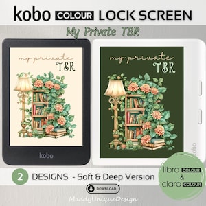 Kobo Lockscreen for Kobo Libra and Kobo Clara Color: Floral Green ...