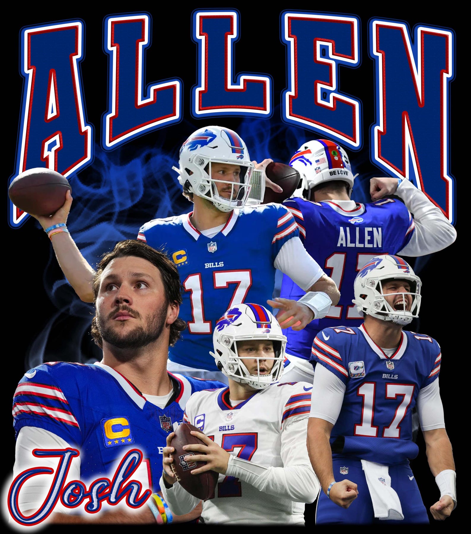 Josh Allen T Shirt Design PNG Instant Download - Etsy