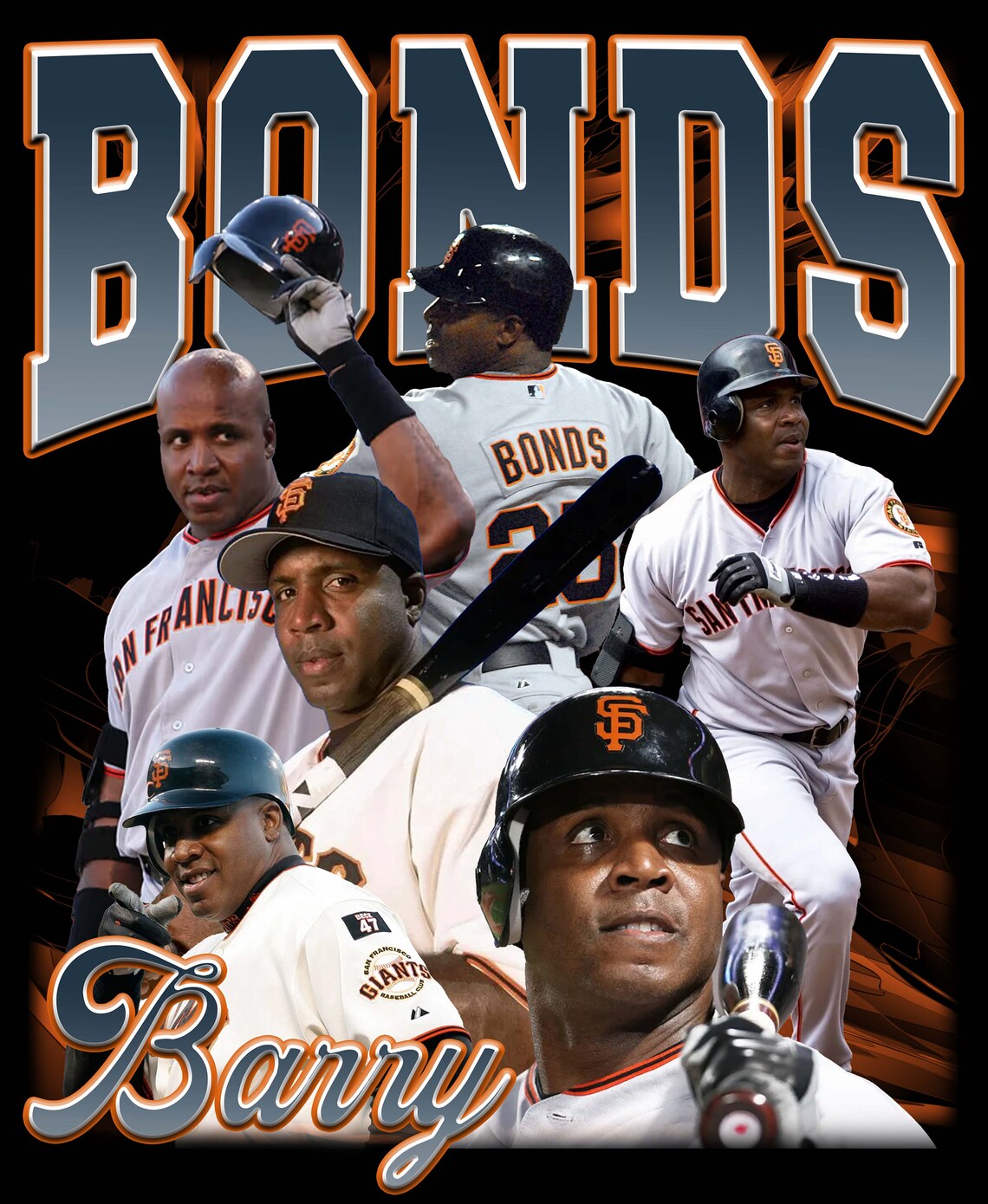 Barry Bonds T Shirt Design PNG Instant Download - Etsy