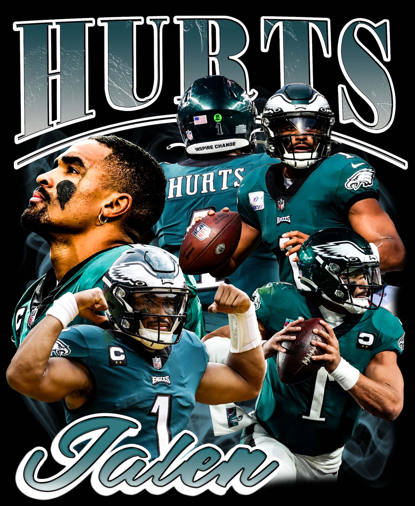 Jalen Hurts T Shirt Design PNG Instant Download - Etsy