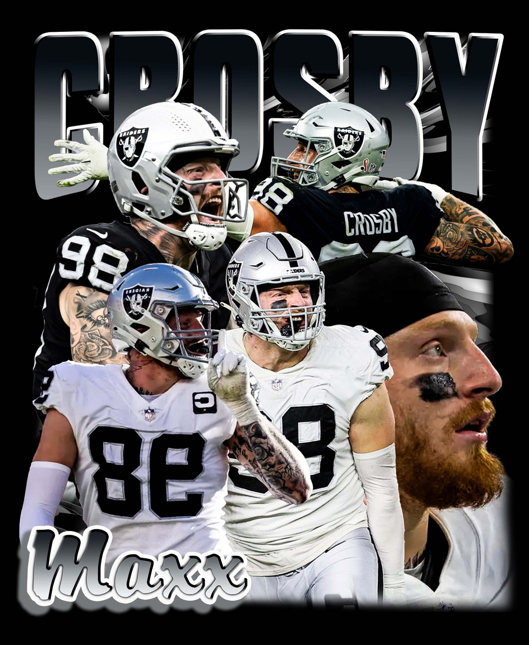 Maxx Crosby T Shirt Design PNG Instant Download - Etsy