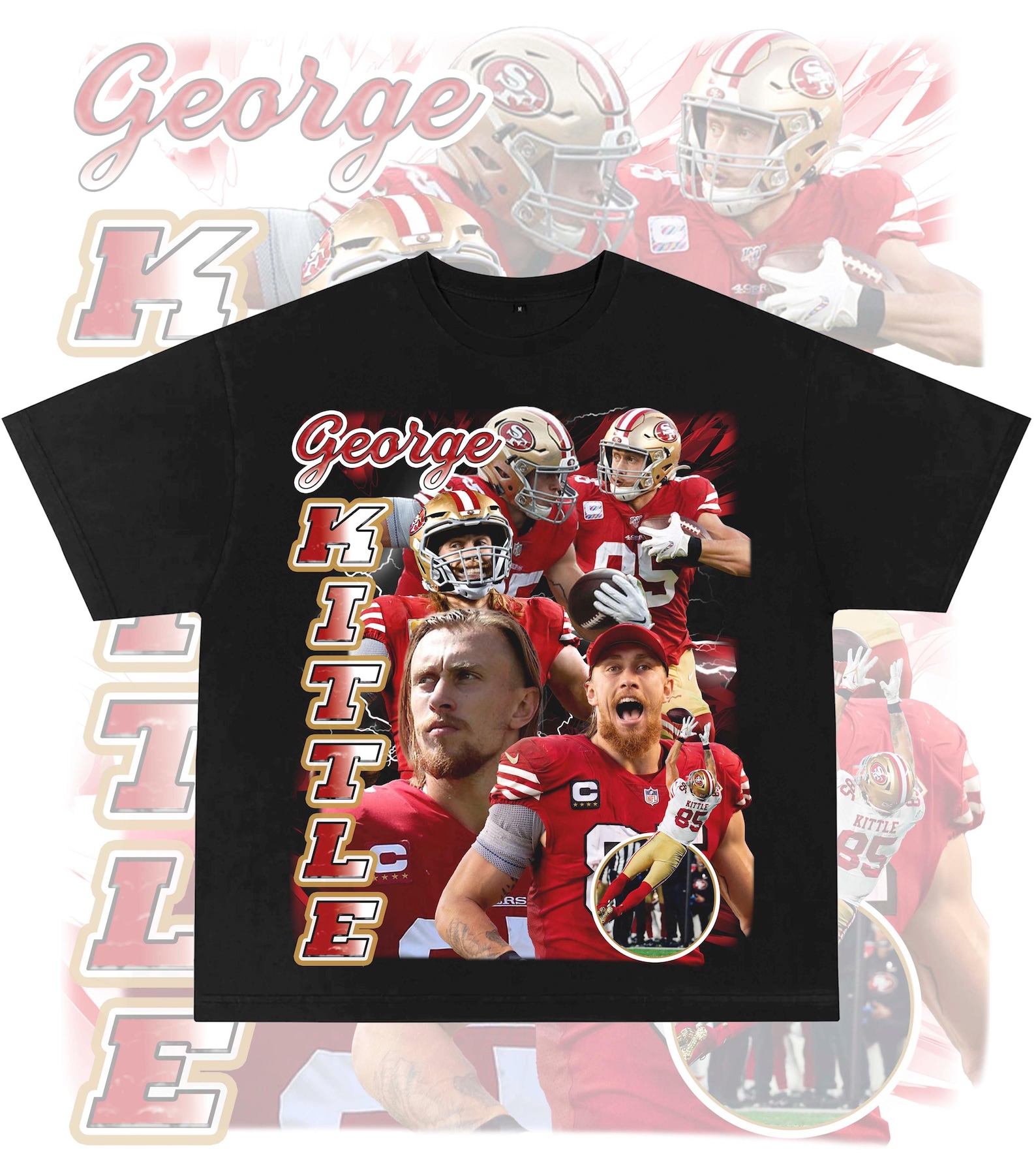 George Kittle T Shirt Design PNG Instant Download - Etsy
