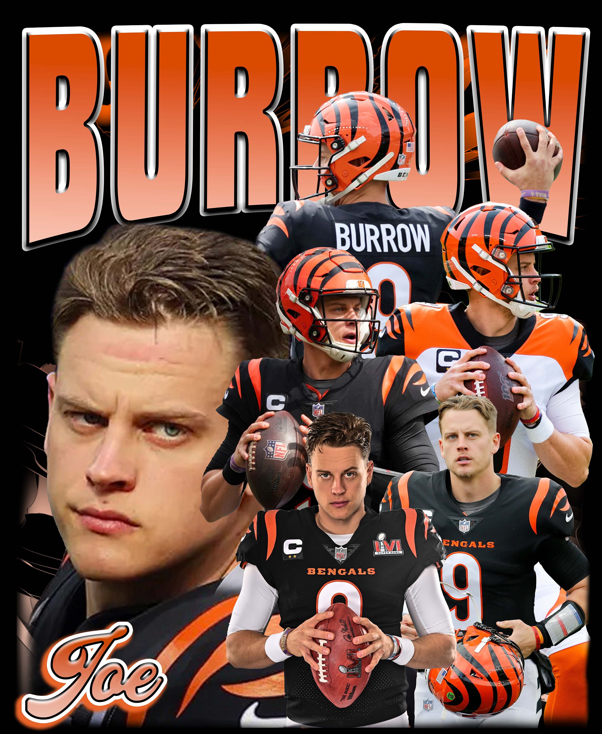 Joe Burrow T Shirt Design PNG Instant Download - Etsy