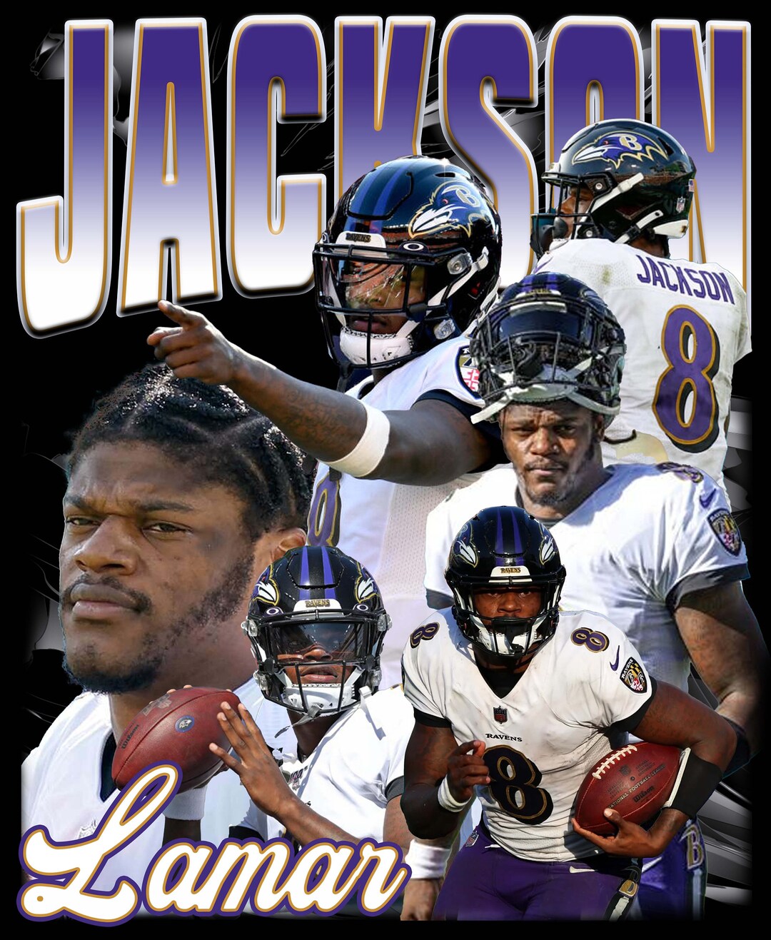 Lamar Jackson T Shirt Design PNG Instant Download - Etsy