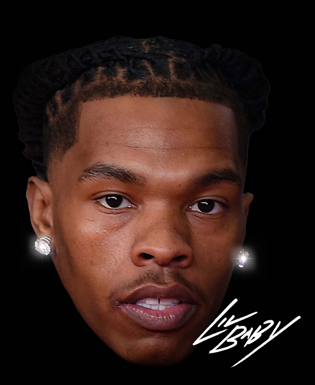 Lil Baby PNG T-SHIRT rap Tee Jumbo Graphic Print Savage Mode rare Hip ...