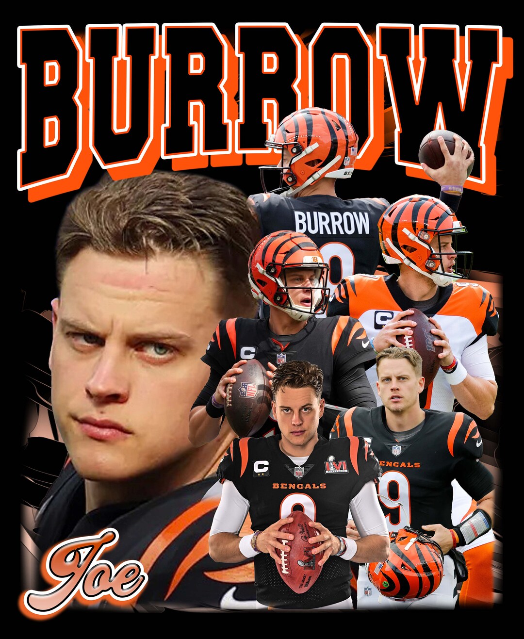 Joe Burrow T Shirt Design PNG Instant Download - Etsy