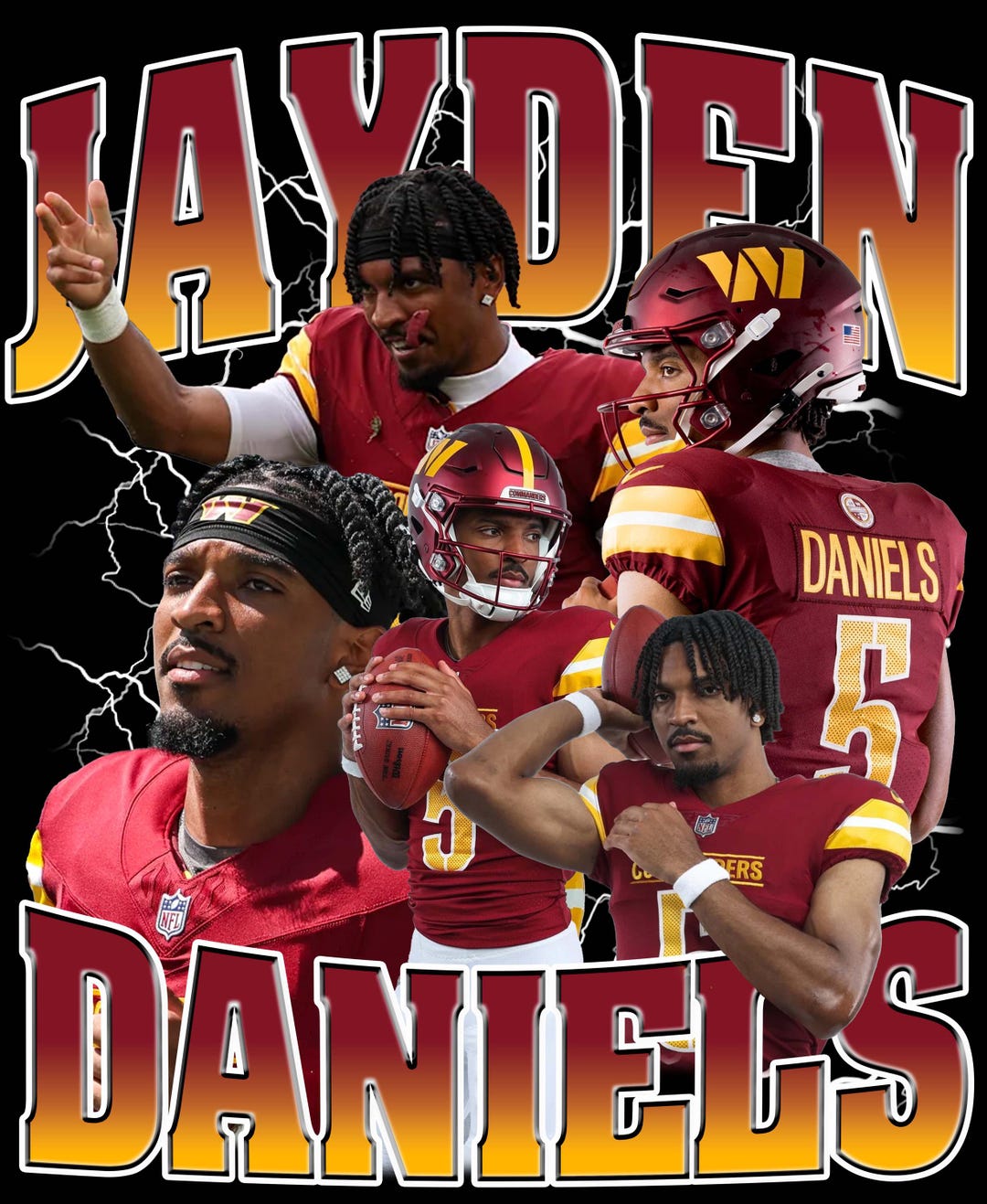 Jayden Daniels T Shirt Design PNG Instant Download - Etsy