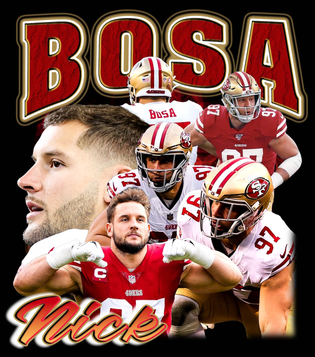 Nick Bosa T Shirt Design PNG Instant Download - Etsy