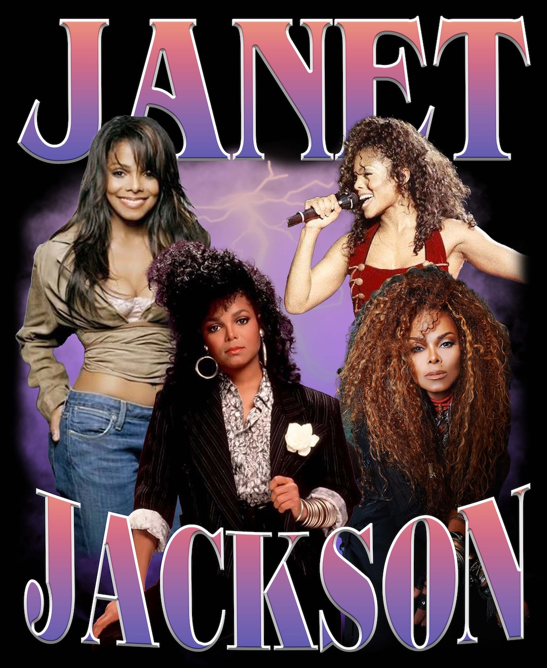 Janet Jackson T Shirt Design PNG Instant Download - Etsy