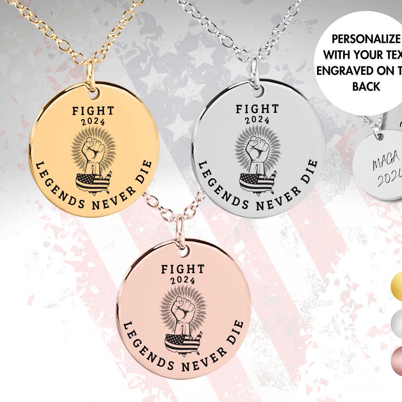 Trump Fight Necklace - Etsy