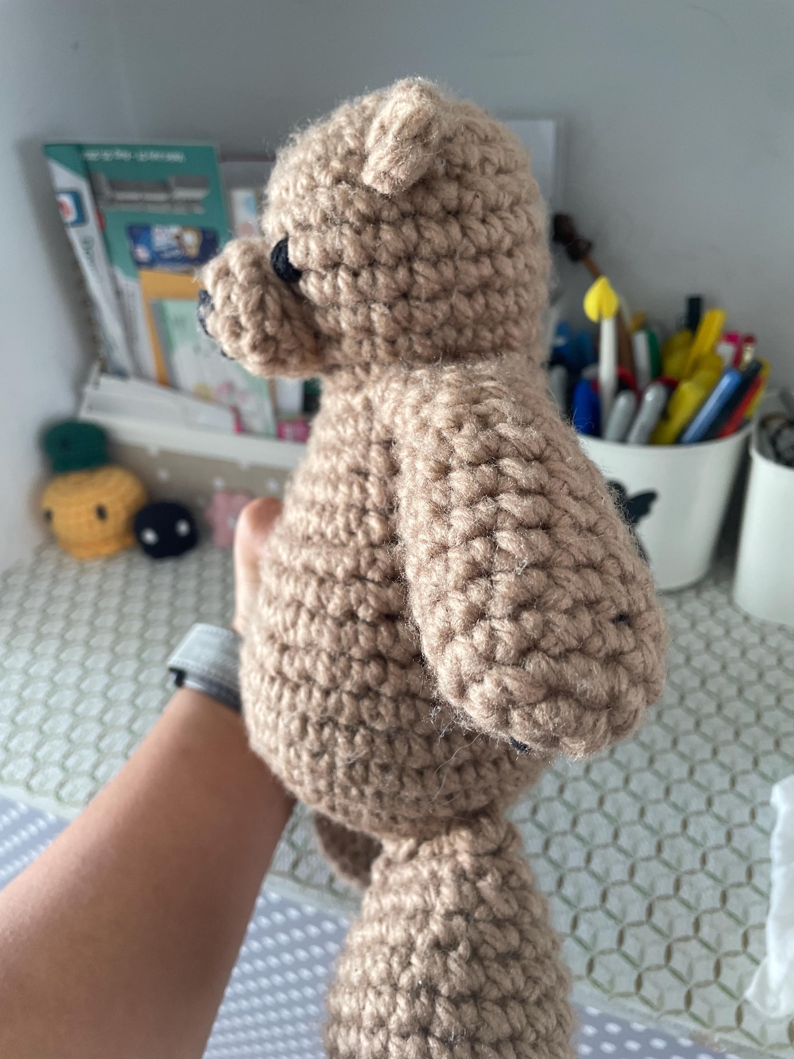 Easy Teddy Bear Crochet Pattern With Bag and Scarf; Beginner Friendly ...