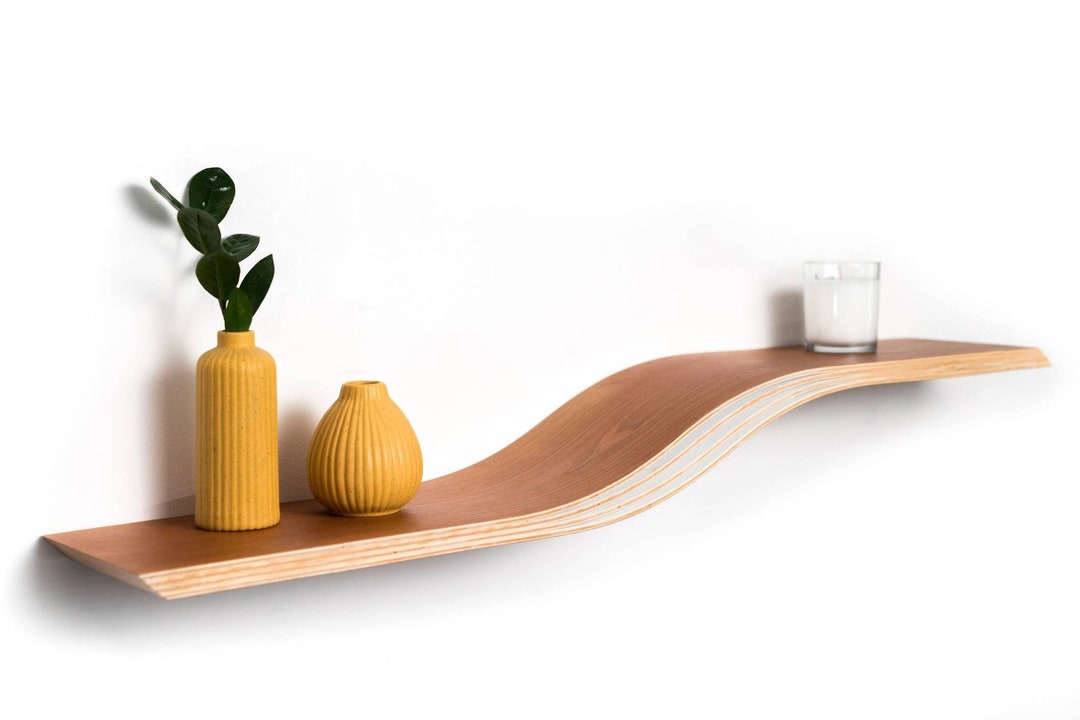 Floating Shelf Wall Mounted, Walnut Hanging Floating Shelves, Wall ...