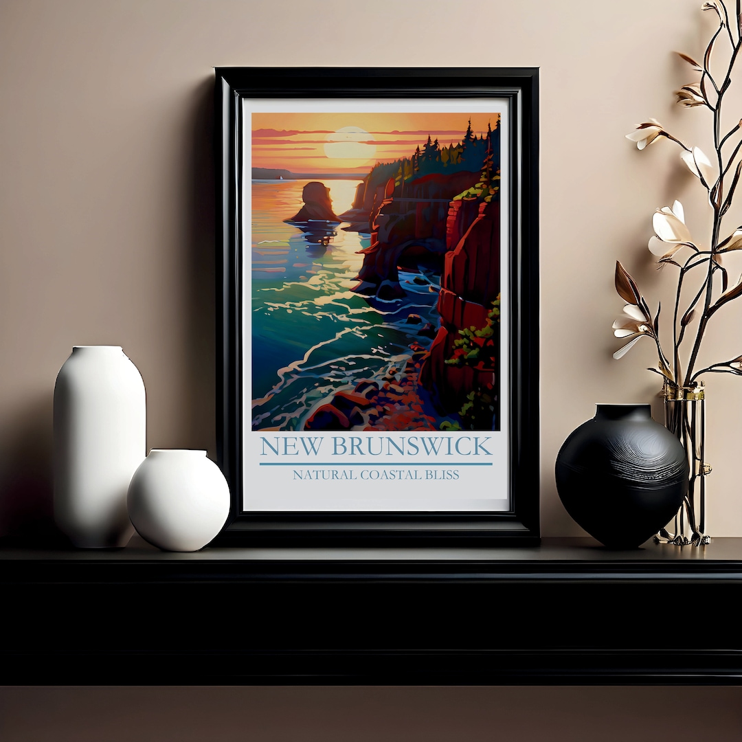 New Brunswick Print, New Brunswick Poster, New Brunswick Decor, New ...