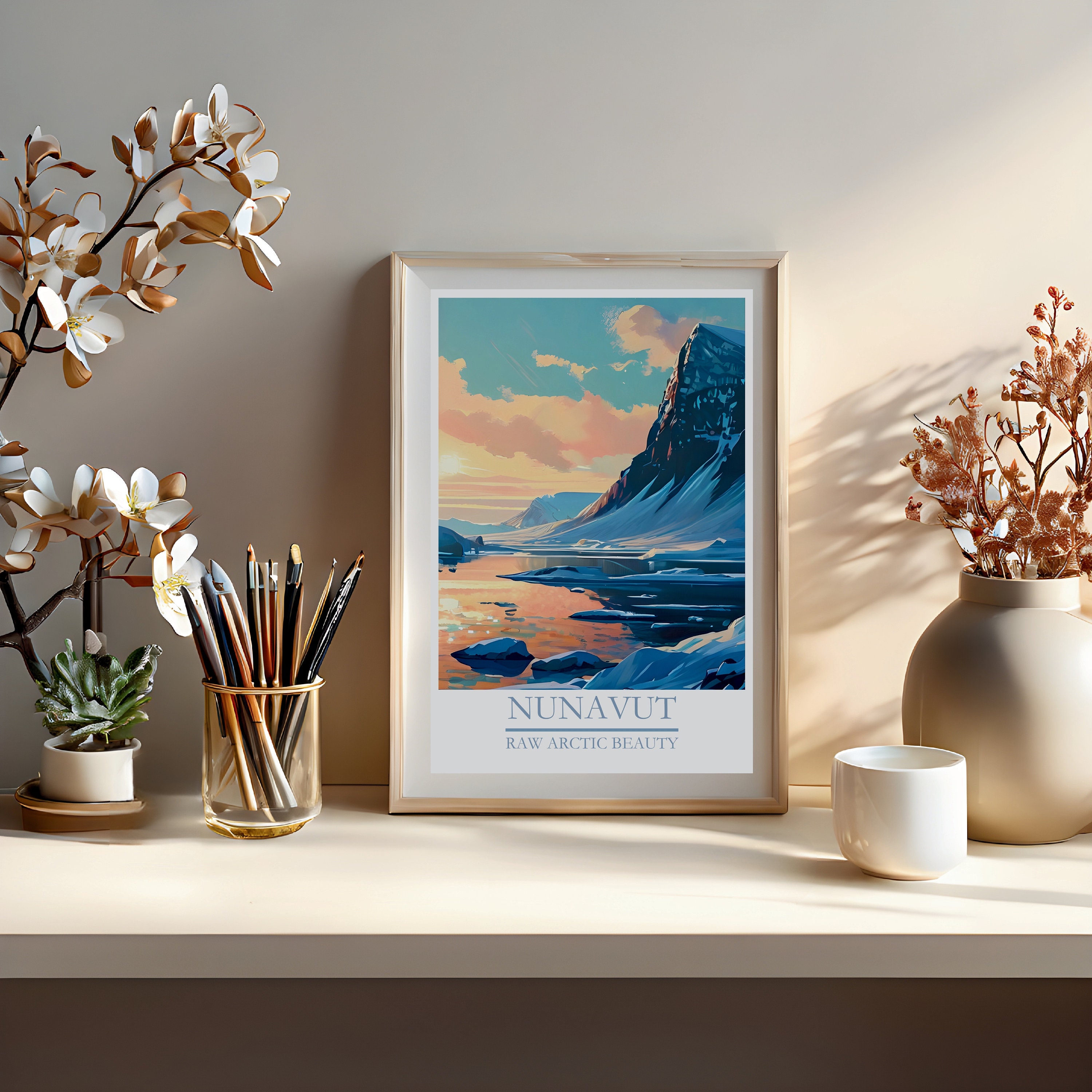 Nunavut Print, Nunavut Poster, Nunavut Decor, Digital, Nunavut Digital ...