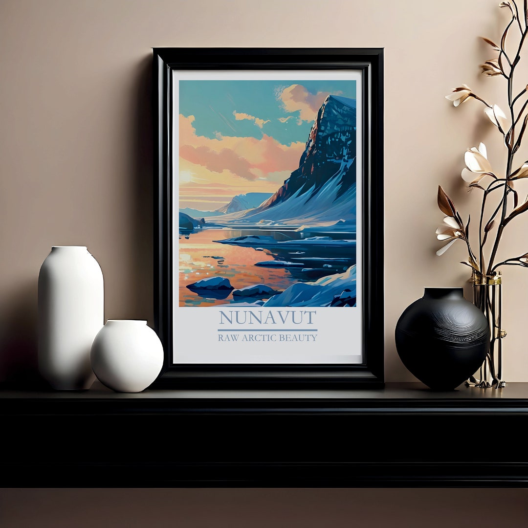 Nunavut Print, Nunavut Poster, Nunavut Decor, Digital, Nunavut Digital ...