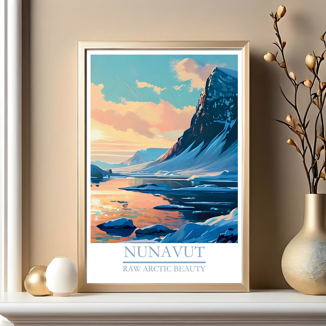 Nunavut Print, Nunavut Poster, Nunavut Decor, Digital, Nunavut Digital ...