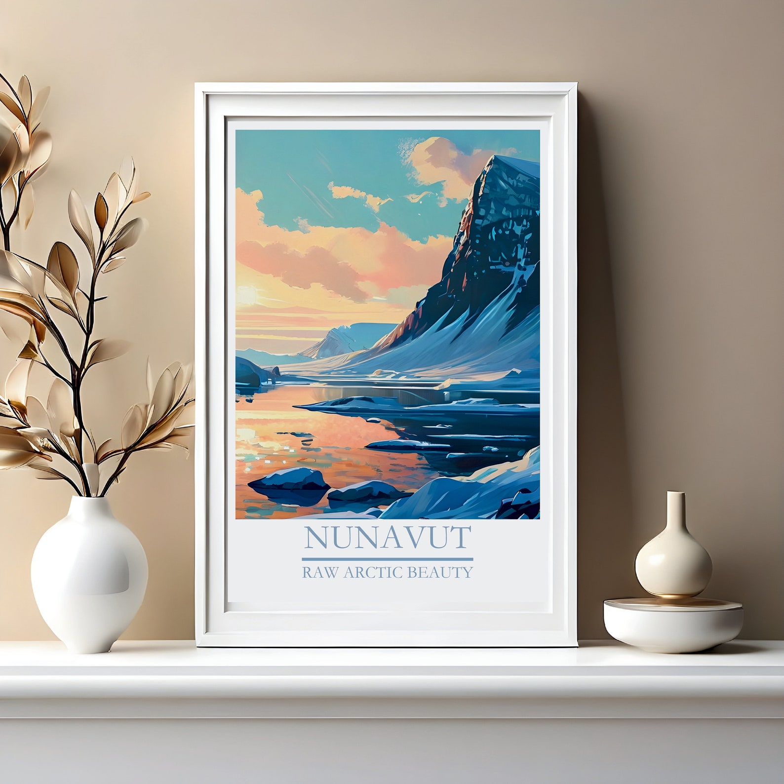 Nunavut Print, Nunavut Poster, Nunavut Decor, Digital, Nunavut Digital ...