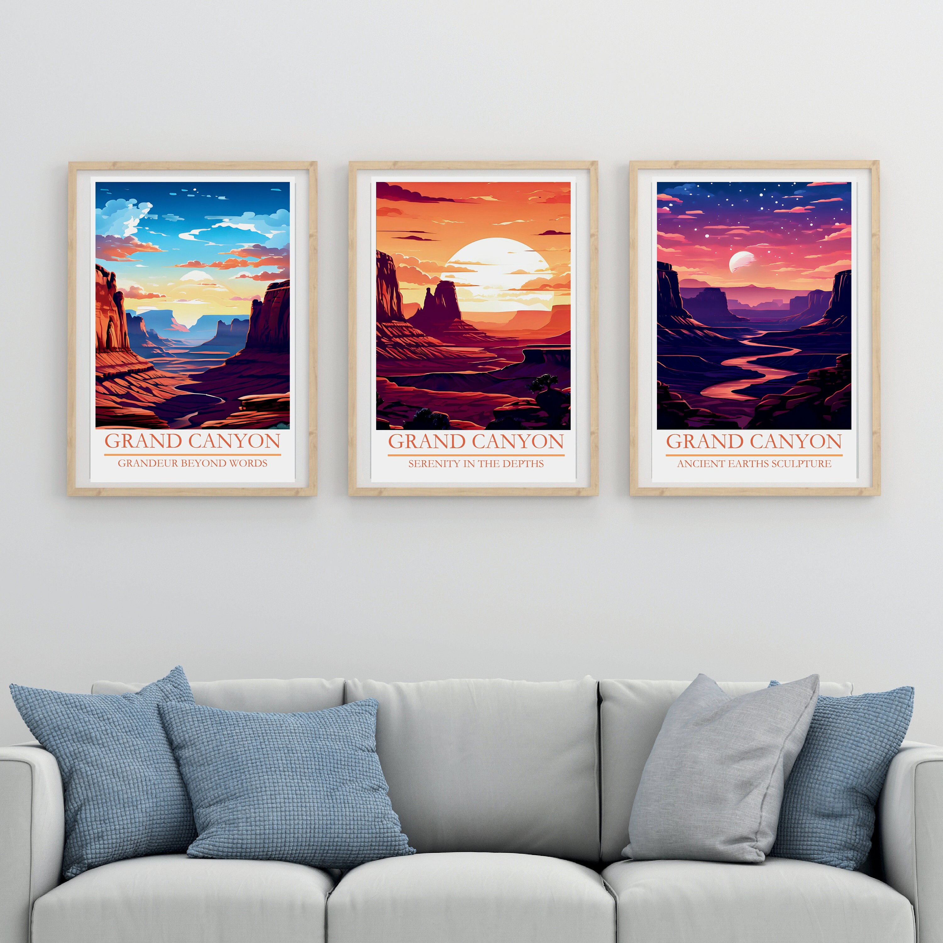 Set of 3, Grand Canyon Print, Wall Art, Grand Canyon Poster, Grand ...