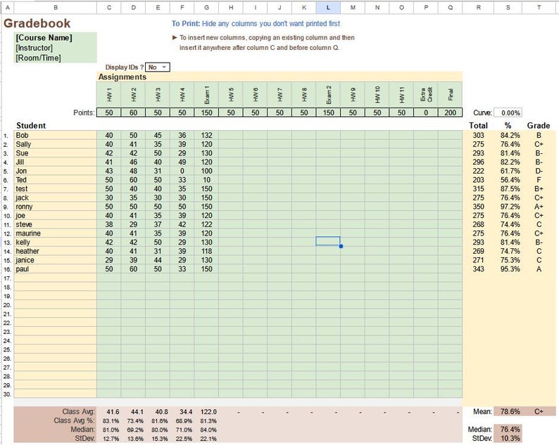 Teacher Gradebook With Reports, and Automatic Parent Notifications! - Etsy
