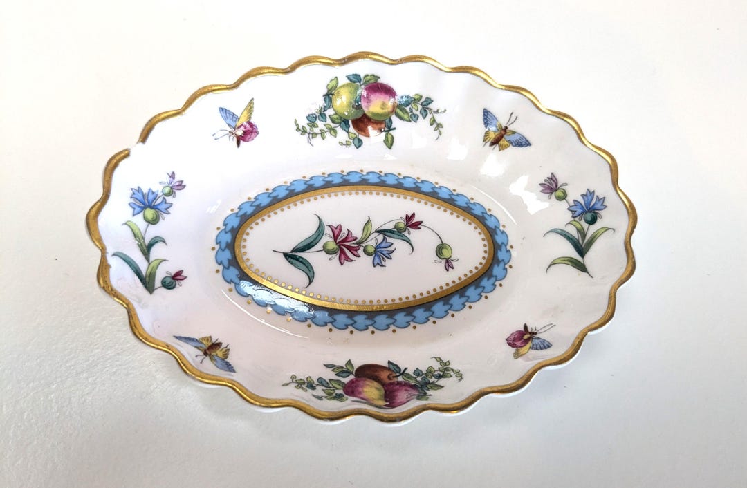 Spode Fine Bone China Trapnell Pattern Oval Trinket Dish Gorgeous 11 X 8cm - Etsy