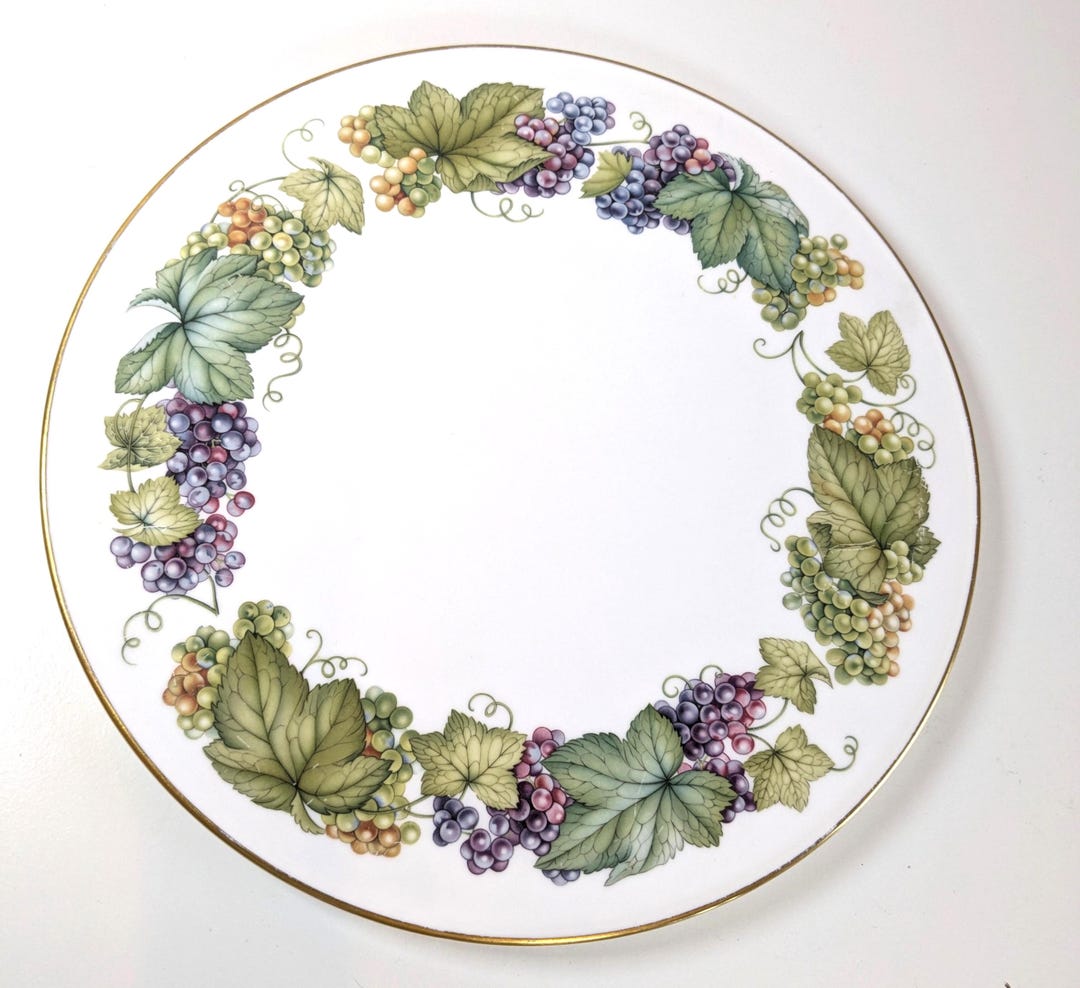 Royal Worcester Vine Harvest Large Domed Cake / Cheese Platter 28cm ...