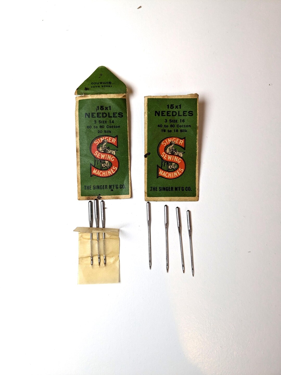 Antique Sewing Machine Needles Simanco Singer 15x1 Size 14 16 - Etsy
